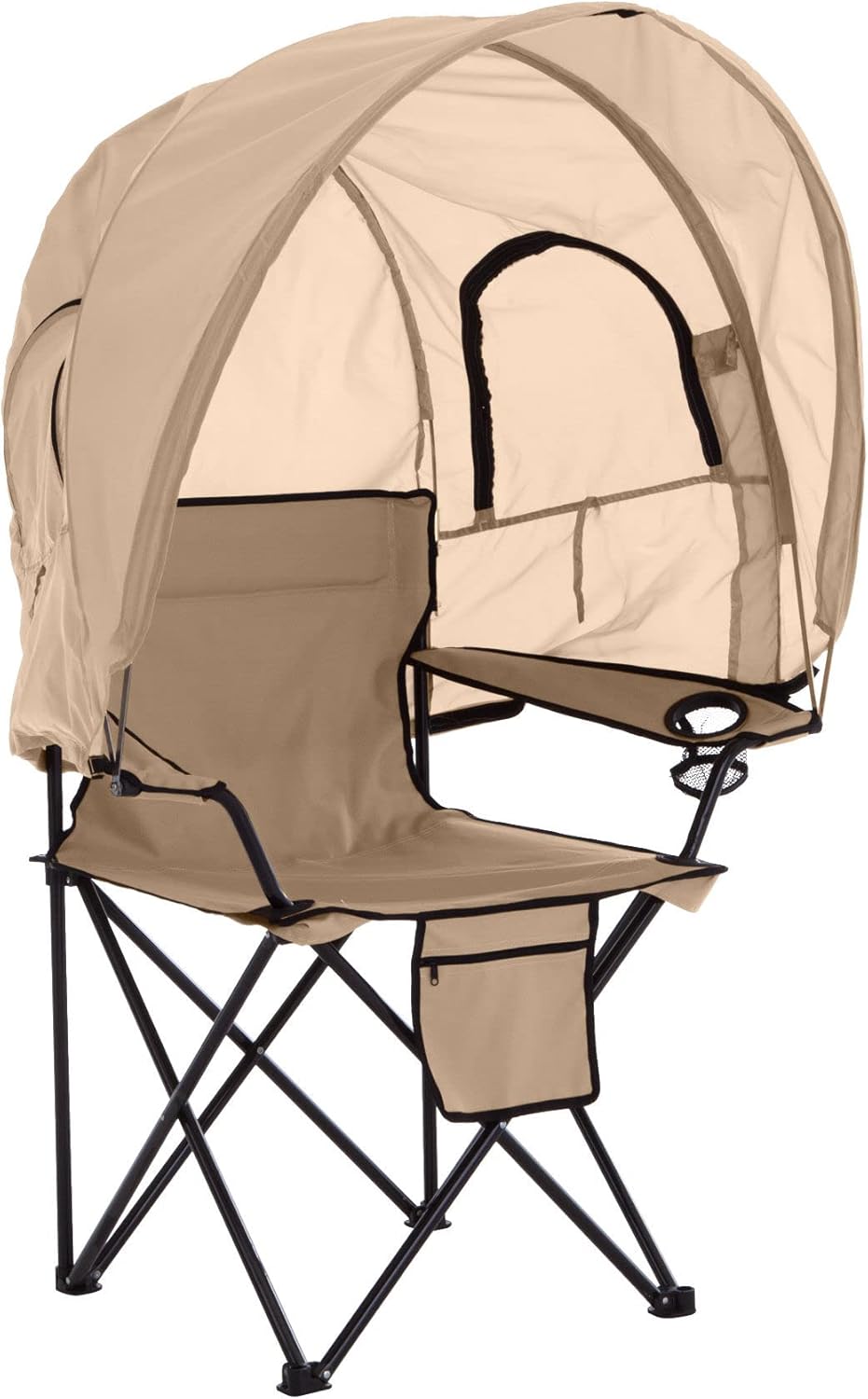 Amazon.com: BrylaneHome Oversized Tent Camp Chair Shade Folding Chair ...