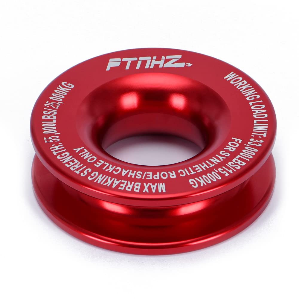 Amazon.com: PTNHZ Winch Snatch Recovery Ring 55000LBS Minimum Break ...