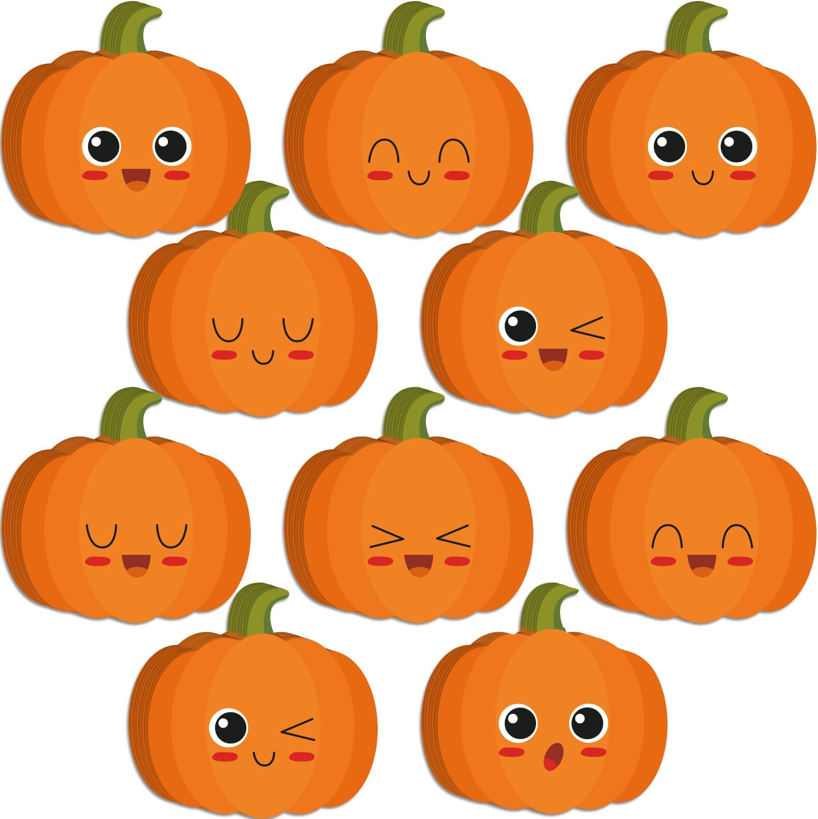Amazon.com: 200 Pcs Pumpkin Paper Cutouts Thanksgiving Classroom ...