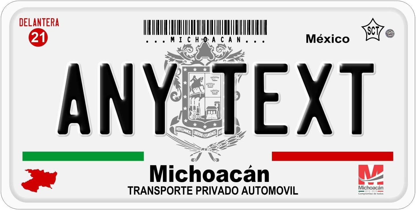 PROJECKT placas de Michoacan personalizada
