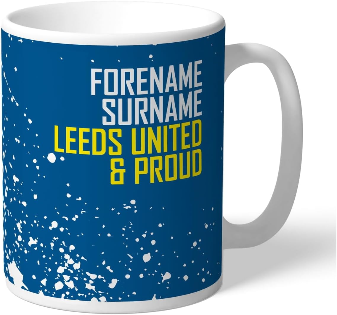 Personalised Proud 11oz Ceramic Mug for Leeds United FC Fans, Great ...