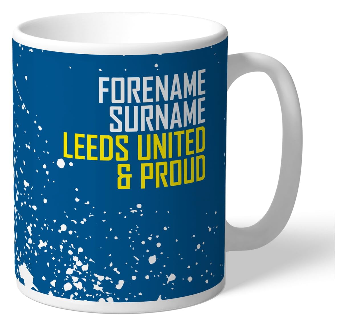 Personalised Proud 11oz Ceramic Mug for Leeds United FC Fans, Great ...