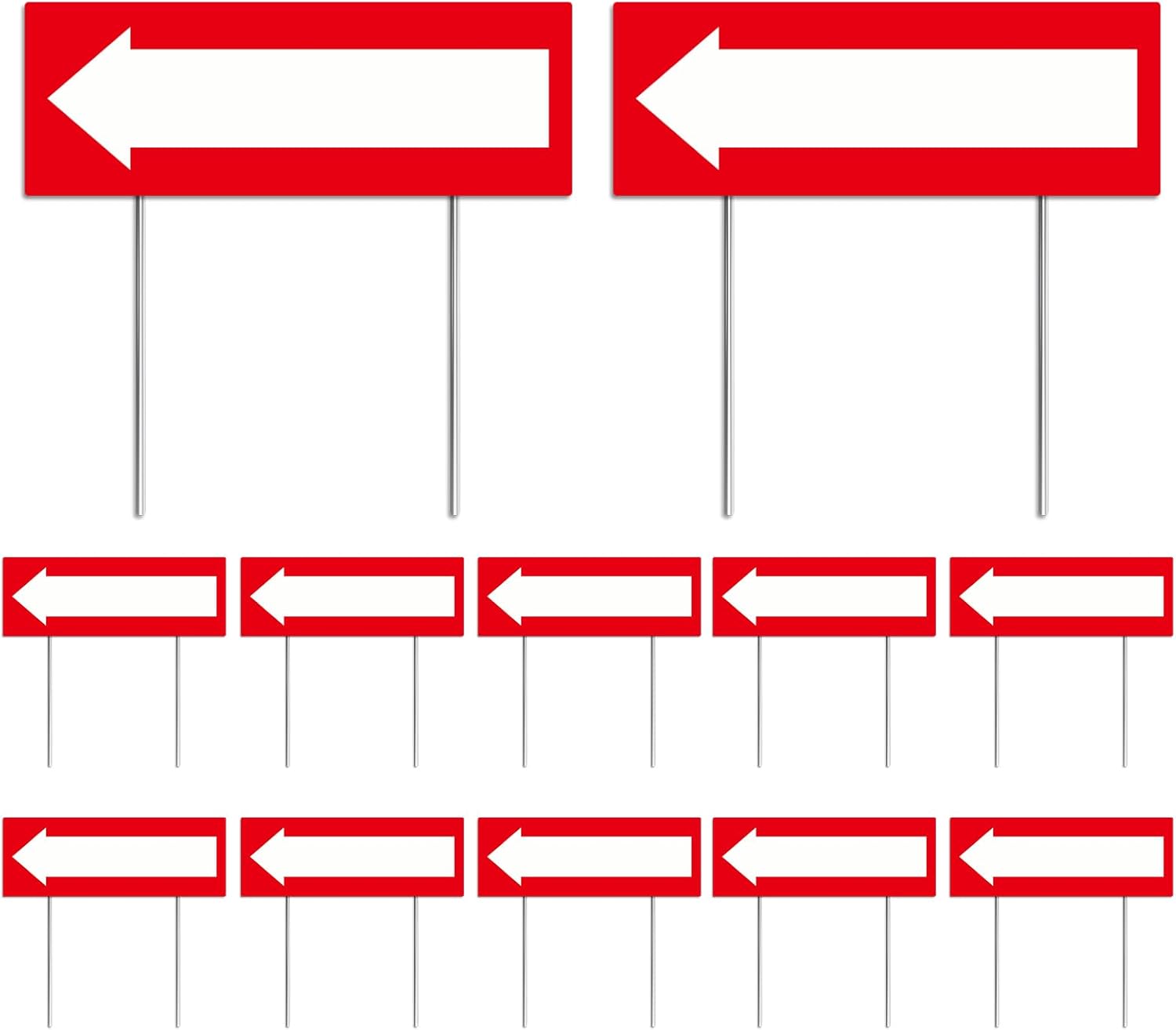 Amazon.com: Voittozege 12 Pack Arrow Signs with Stakes,17 x 6 Inches ...