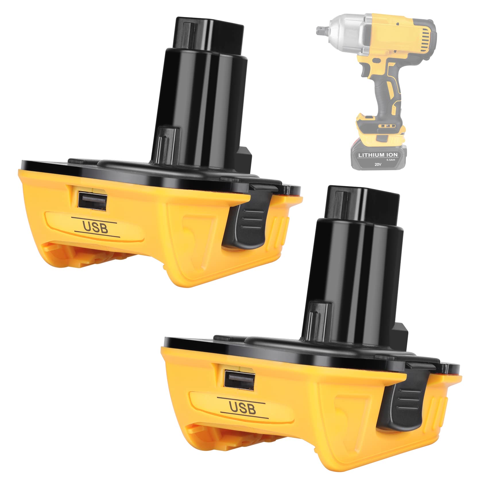 JYJZPB 2 Pack Adapters for De Walt Adapter 18V to 20V DCA1820 for De ...