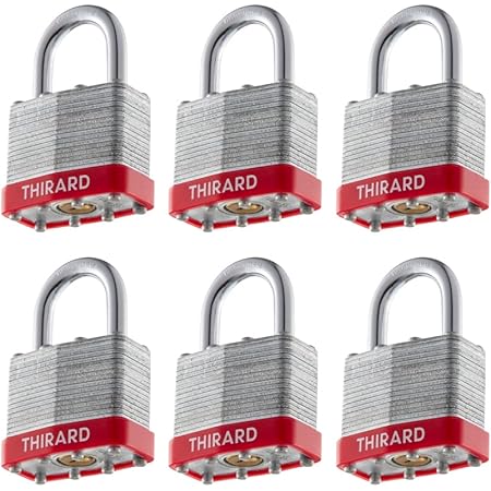 Amazon.com: CINCINNO Laminated Heavy Duty Padlocks Keyed Alike Set of 6 ...