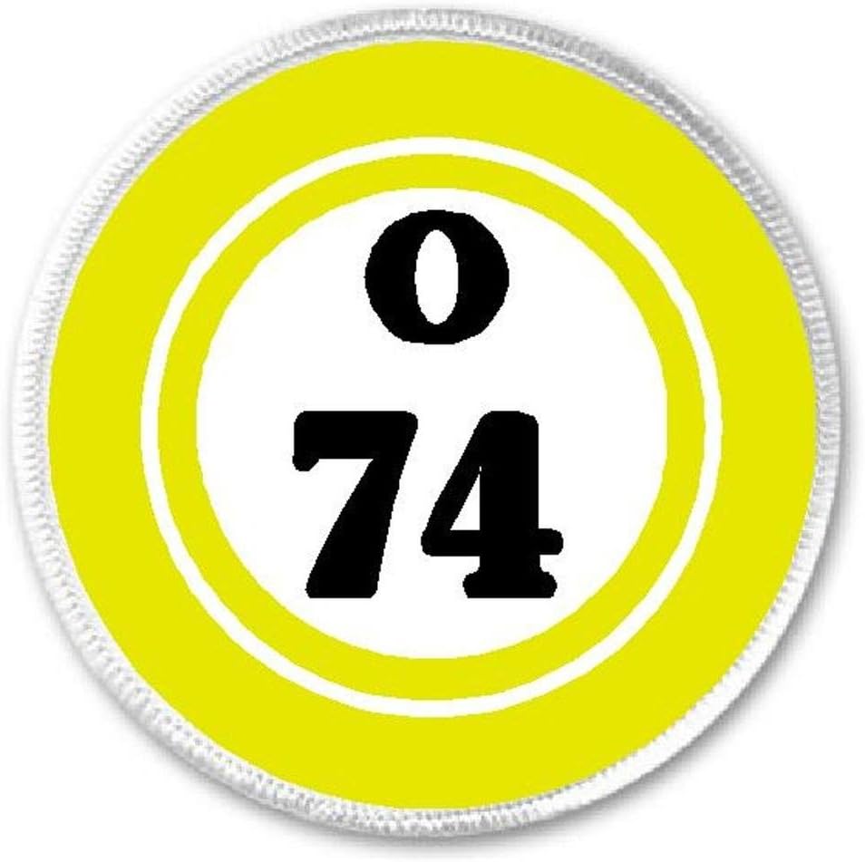 Amazon.com: O 74 O74 Bingo Ball - 3" Sew/Iron On Patch Game Hobby ...