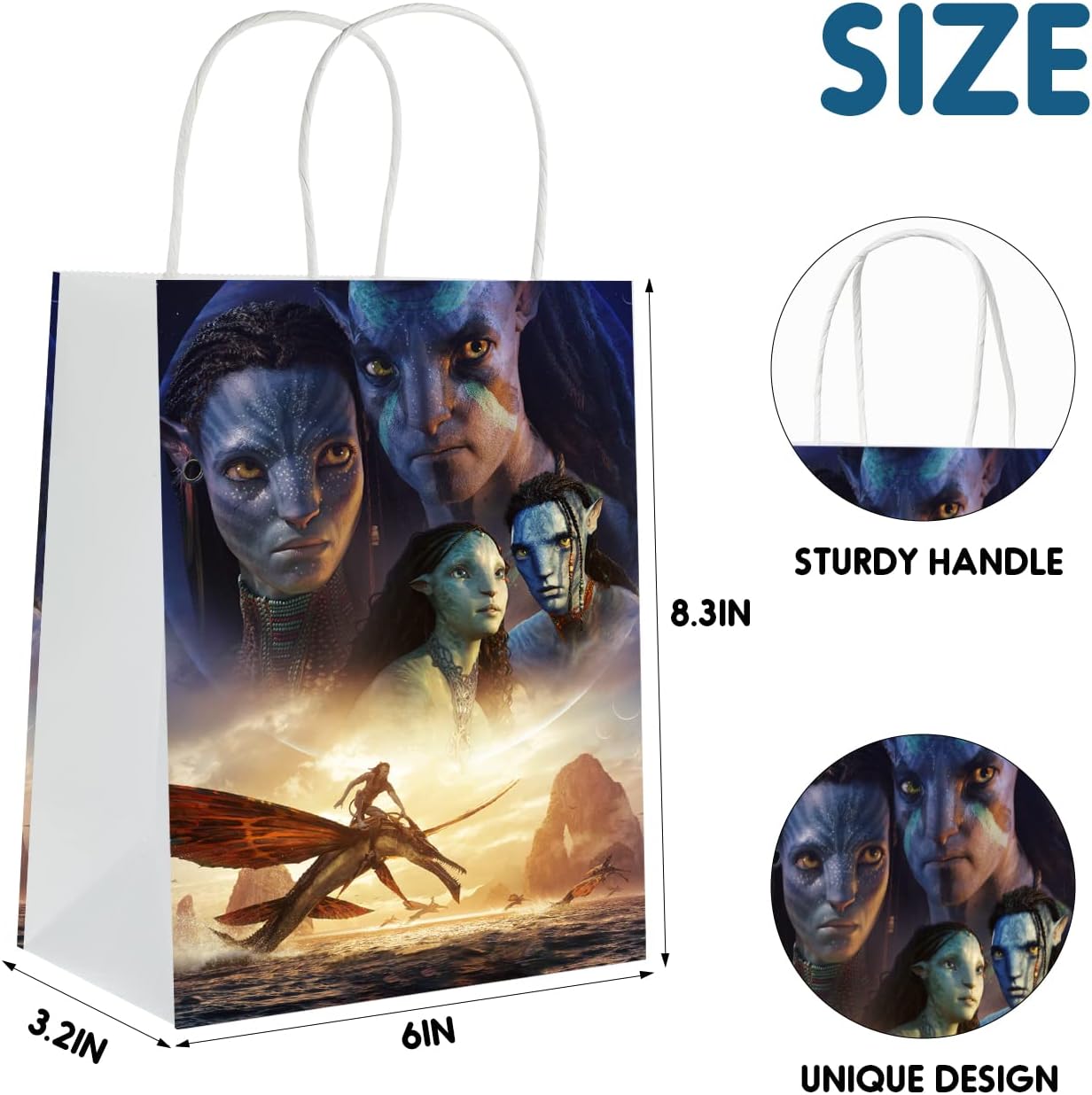 Avatar 2 bolsas de regalo para fiesta de cumpleaños, 16 bolsas de ...