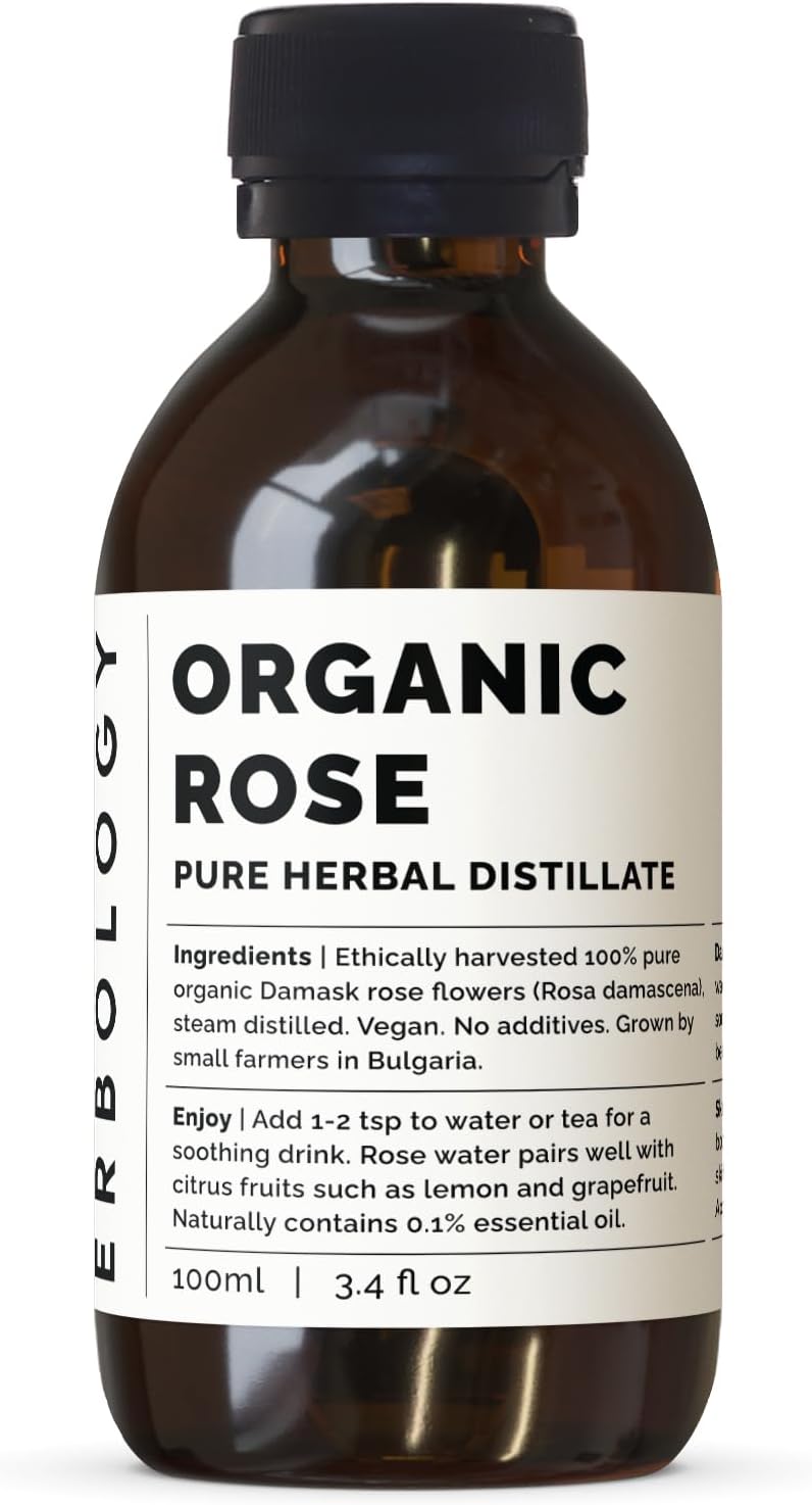 Amazon.com: Erbology Organic Rose Water 3.4 fl oz - Distilled from ...