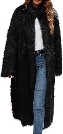 GOHRSHA Cute Winter Coats for Women Fashion Collared Faux Fur Overcoat ...