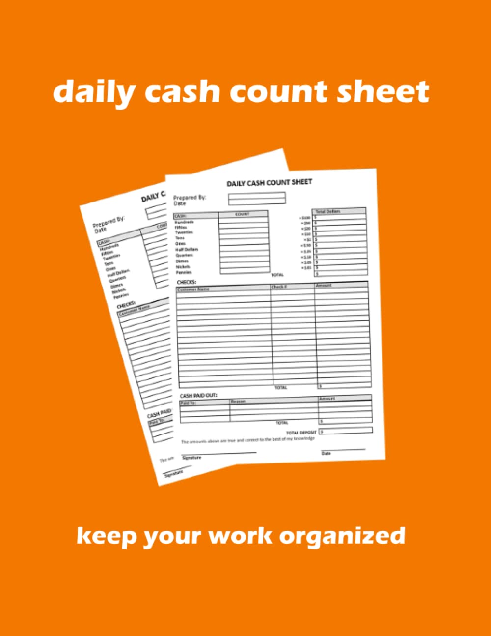 Cash Count Sheet Example