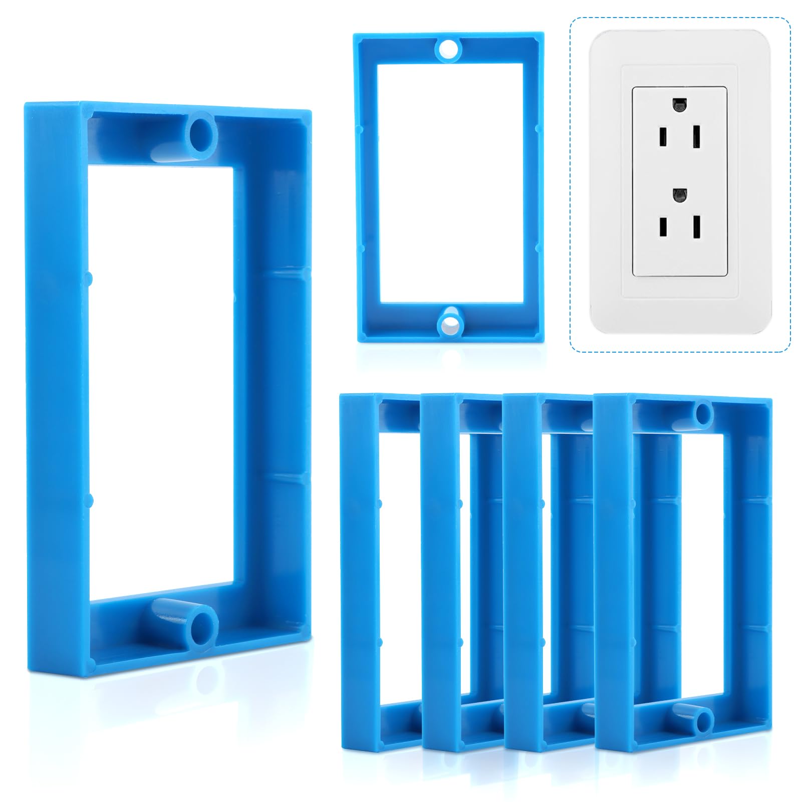 Electric Outlet Extender Sngle Gang Receptacle Outlet Box Textured ...