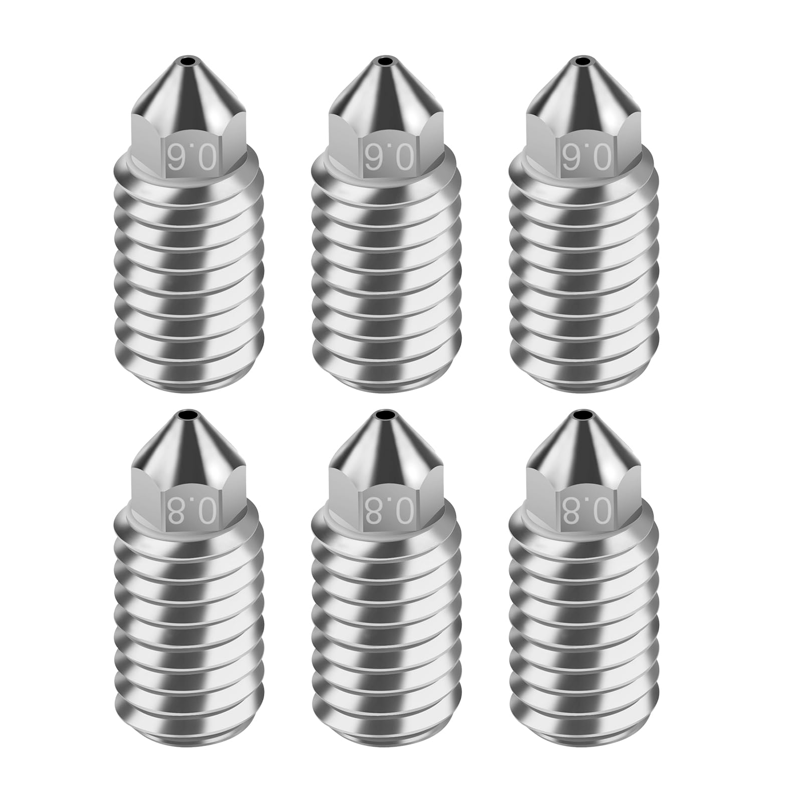 Snapklik.com : 3D Printer Nozzles Olzzdda 6Pcs 0.6mm+0.8mm Stainless ...