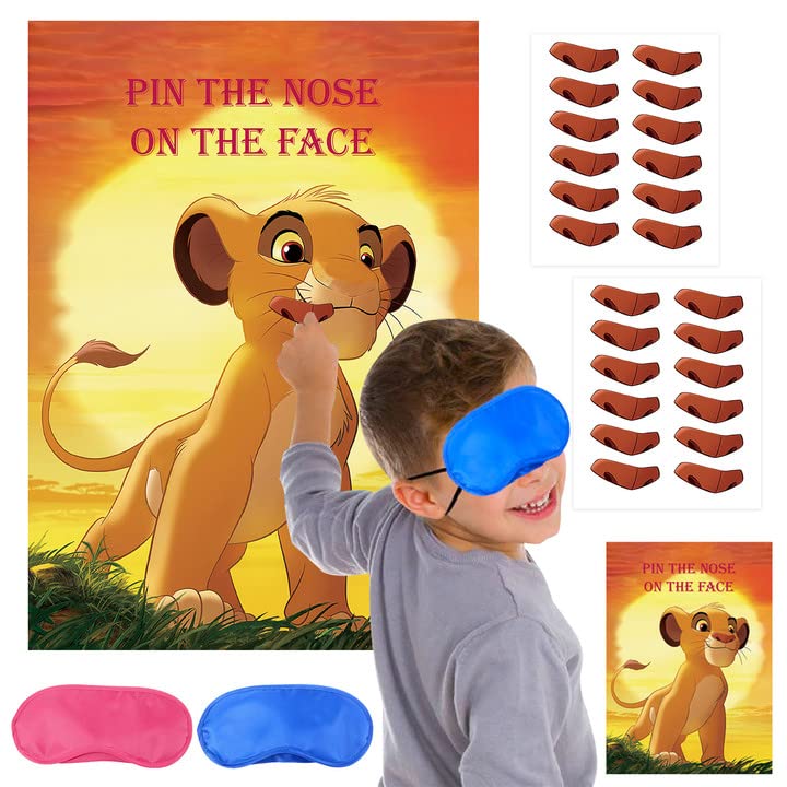 Buy Lion King Party Game,Pin The Nose on The Face Party Games Lion King ...