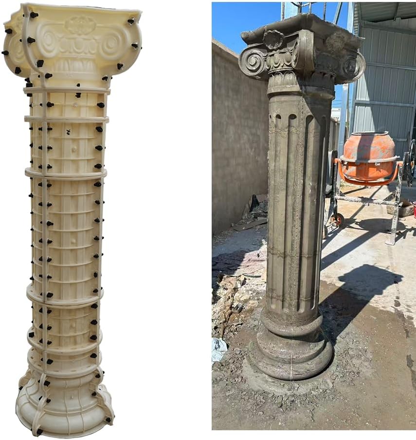 Amazon.com: Reazone Molds Roman Column Concrete Mold, White, Round ...