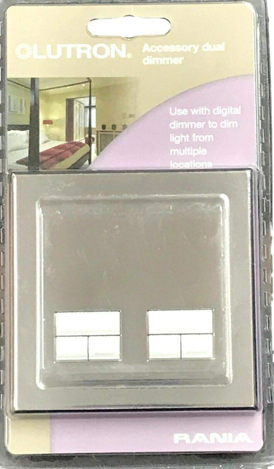 Lutron RDDU-H-FBC/AW-E 'Rania' Slave Dimmer - Dual (Polished Chrome ...