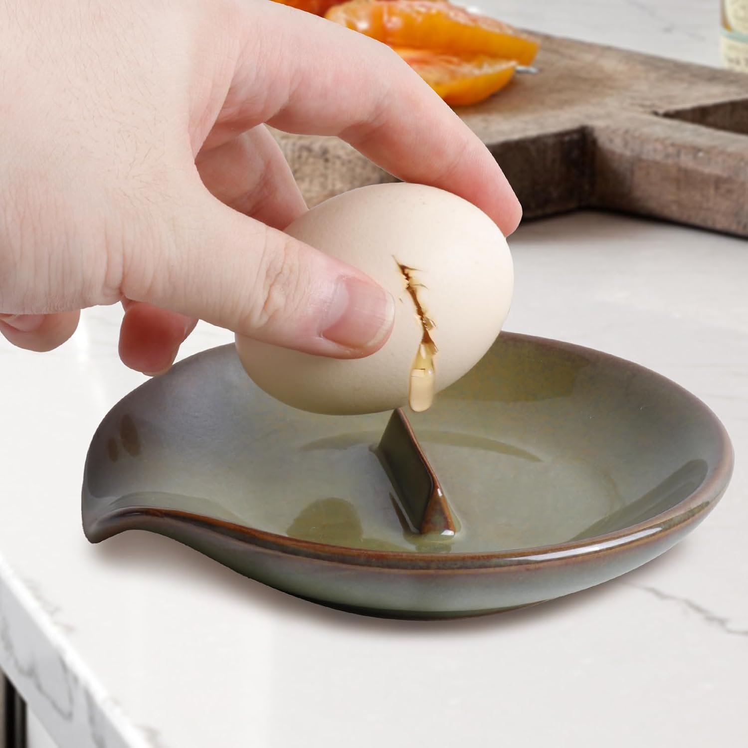 Amazon.com: FFQ Egg Cracker Spoon Holder, Spoon Rest for Kitchen ...