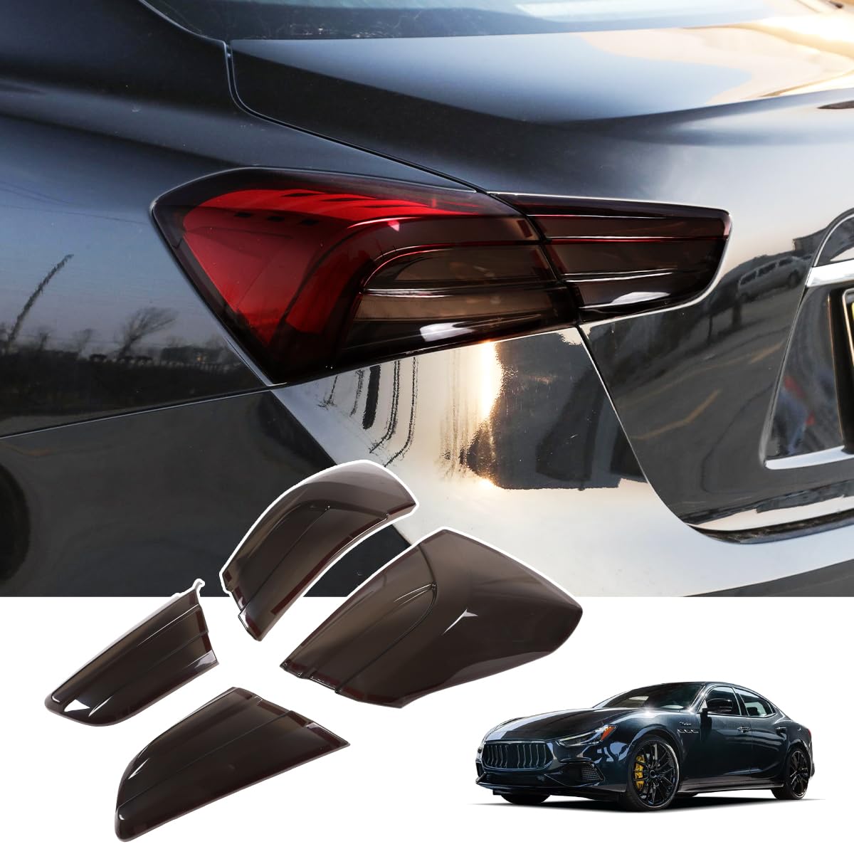 Amazon.com: ABS Rear Tail Light Lens Taillight Kit Fit for Maserati ...