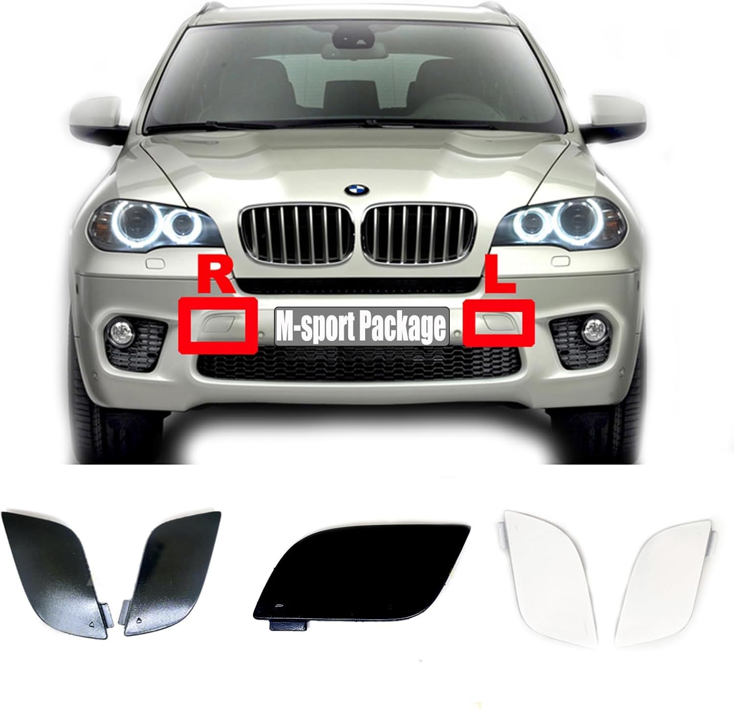 Amazon.com: Trimla Front Tow Cover for 10-13 BMW X5 Series M ...