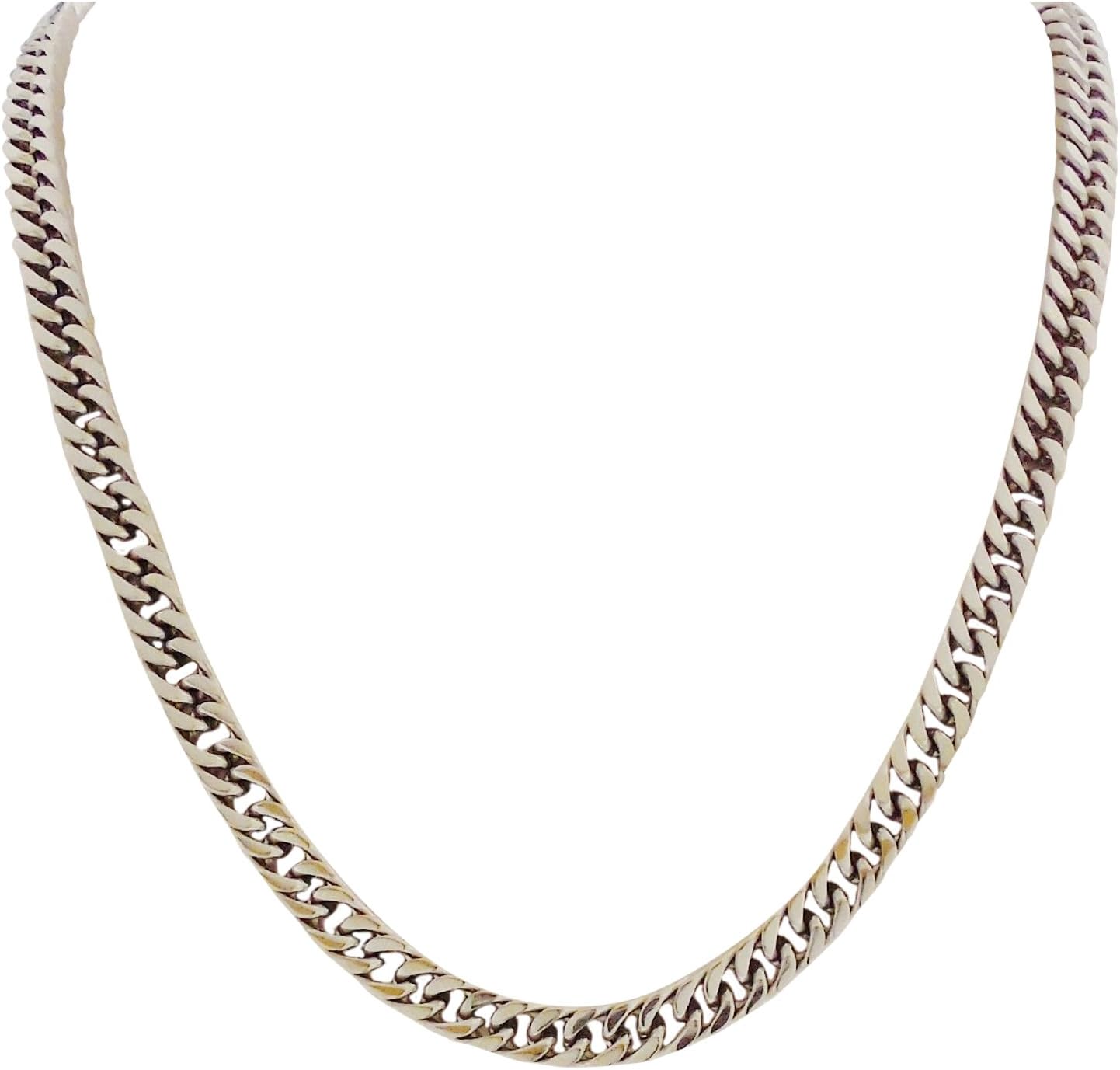 Amazon.com: Necklace - Mens 24 Inch Stainless Steel 5mm Silver Tone ...