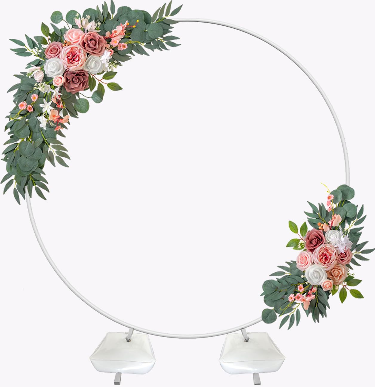 Amazon.com : Fandature 7 Ft Round Wedding Arch for Ceremony Metal ...