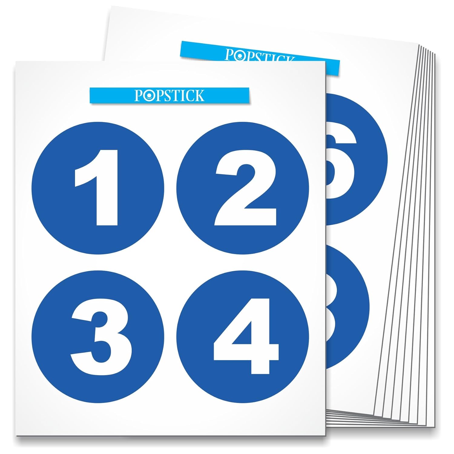 Numbers Stickers, 1 to 100, Set of 100, Vinyl, 2 inch Round Self ...