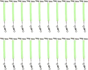 20Pcs/set Luminous Tube Fishing Rigs with Rolling Swivels T-Shape ...