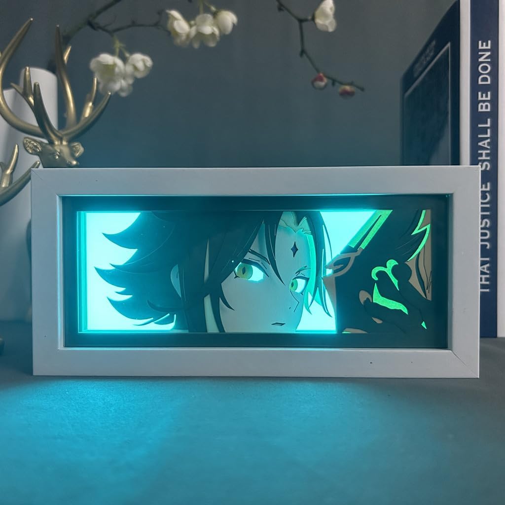 Hongjieya Genshin Impact Anime Lamp Xiao Figure Night Light Bedroom ...