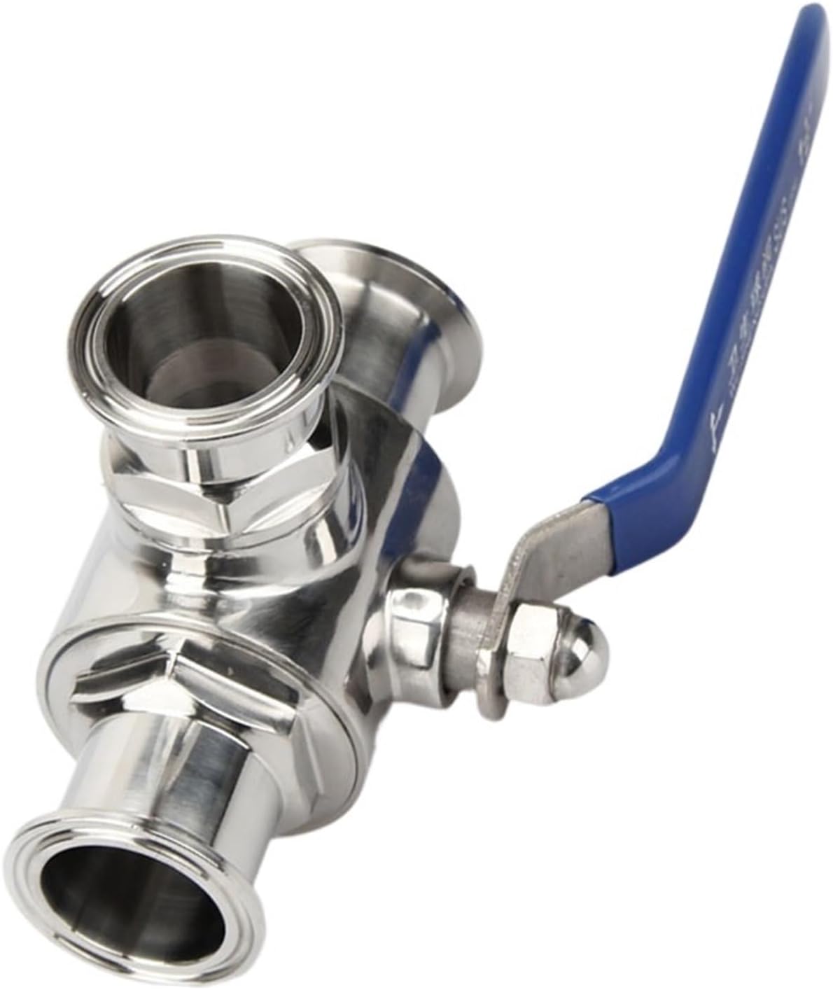 Amazon.com: Sanitary SUS304 Stainless Steel Tri Clamp Ball Valve Three ...