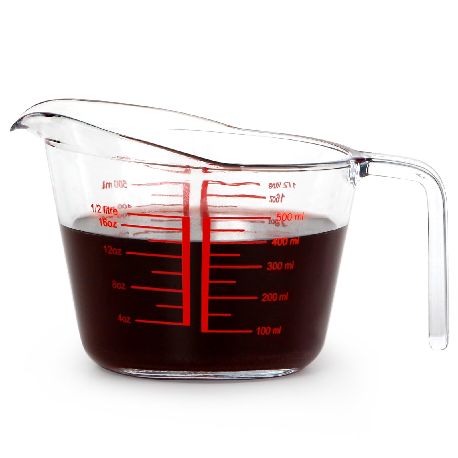 Snapklik.com : 16oz (2-Cup) Glass Measuring Cup, Heighten Spout For ...