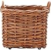 Wovenhill | Bamboo Rattan Extra Large Log Basket With Wheels & Hoop ...