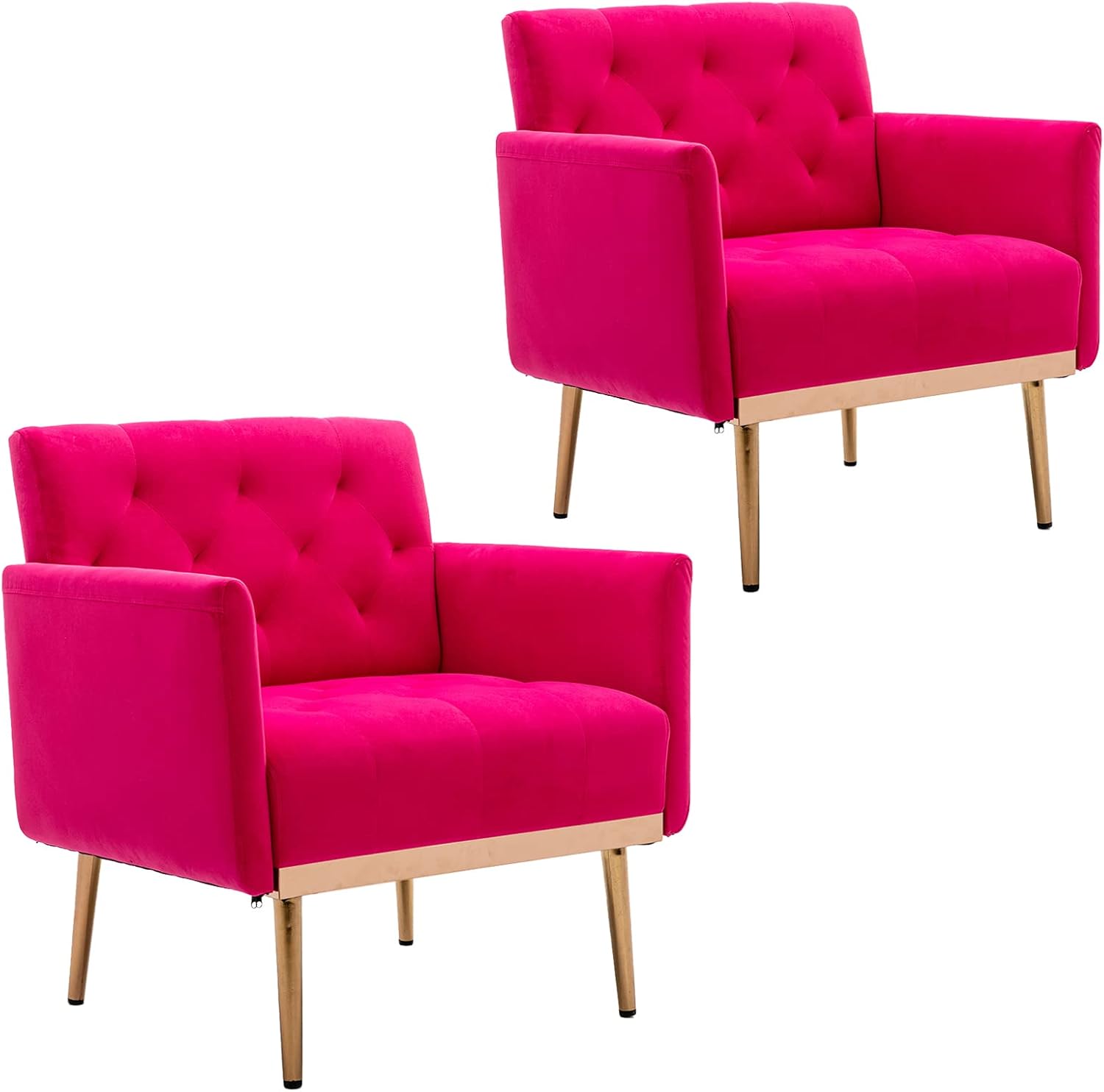 Amazon.com: Hot Pink Accent Chairs Set of 2 for Living Room, Modern ...