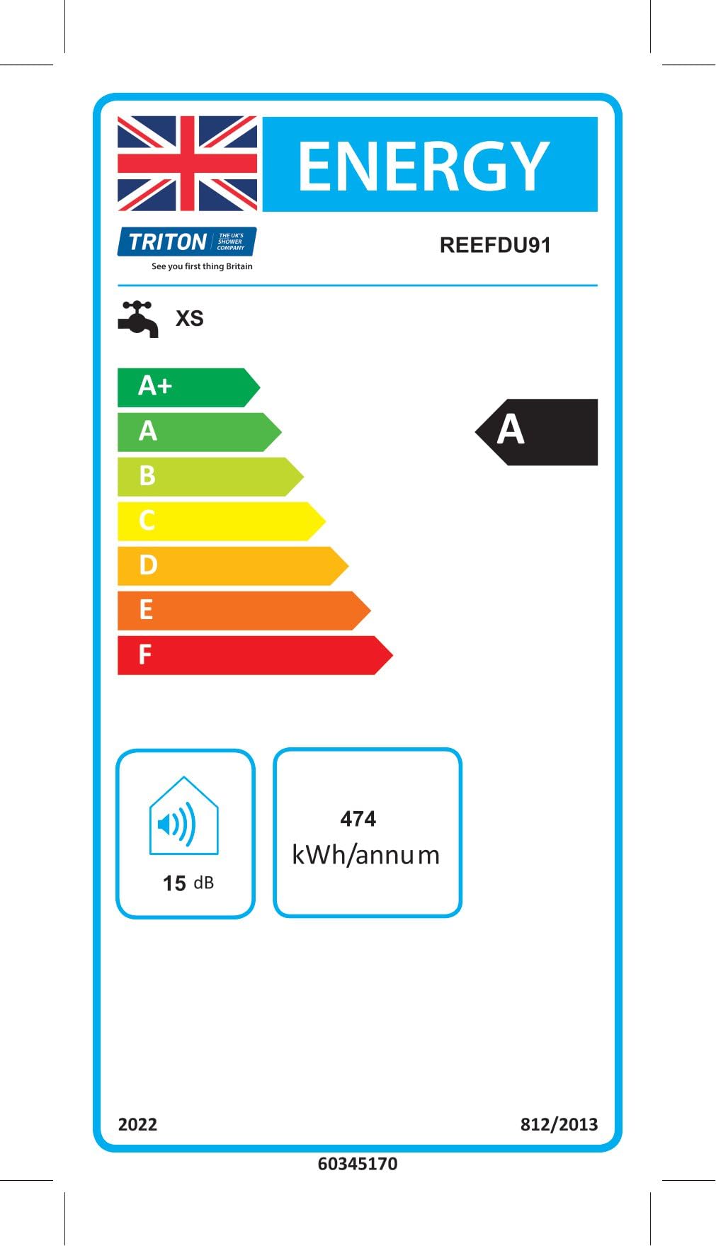 Triton AS2000 SR Thermostatic Power Shower White Chrome Aqua Sensation ...