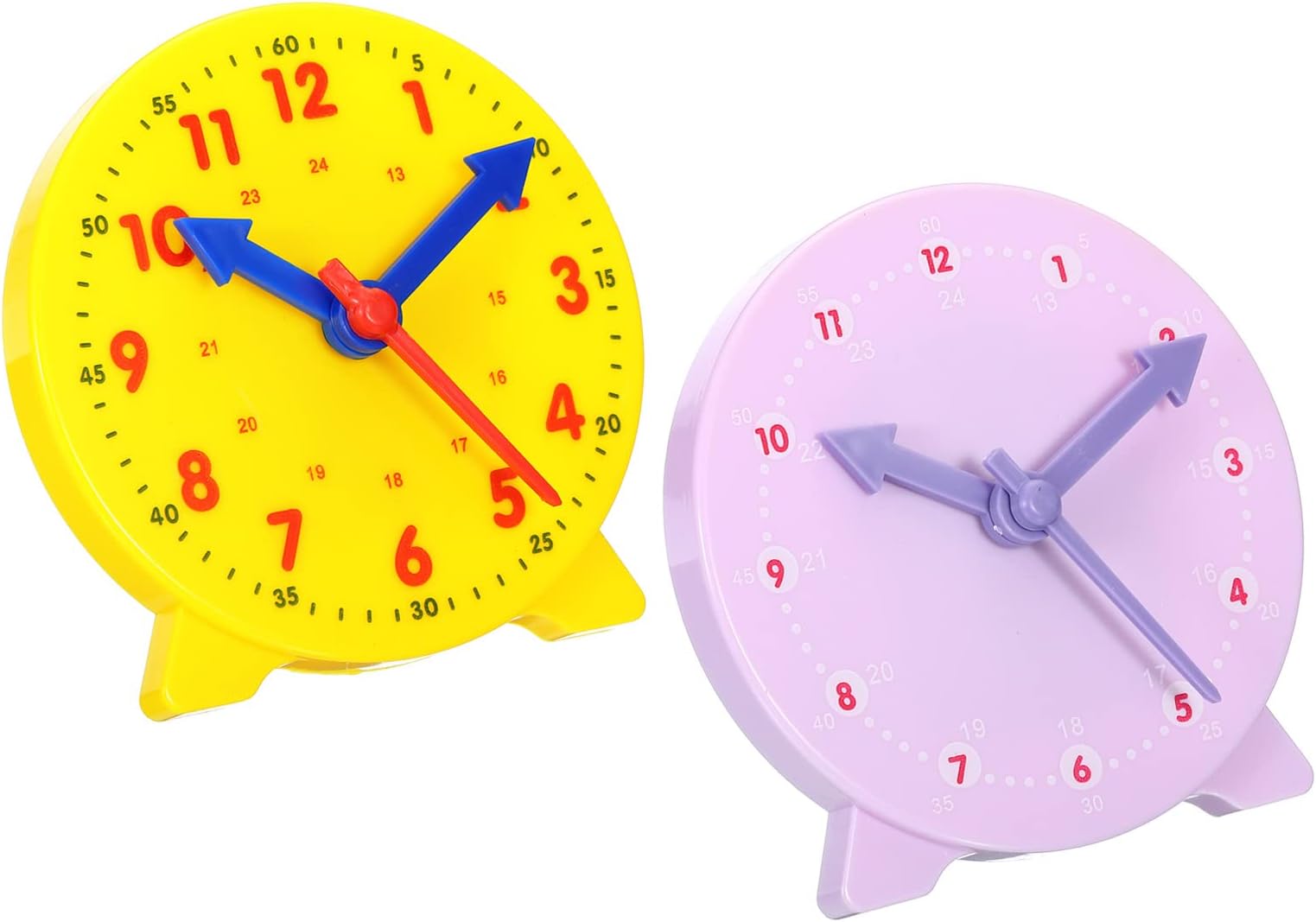 Amazon.com: PATIKIL 4 inch Teaching Clock, 2 Pack Learn Clock Learning ...