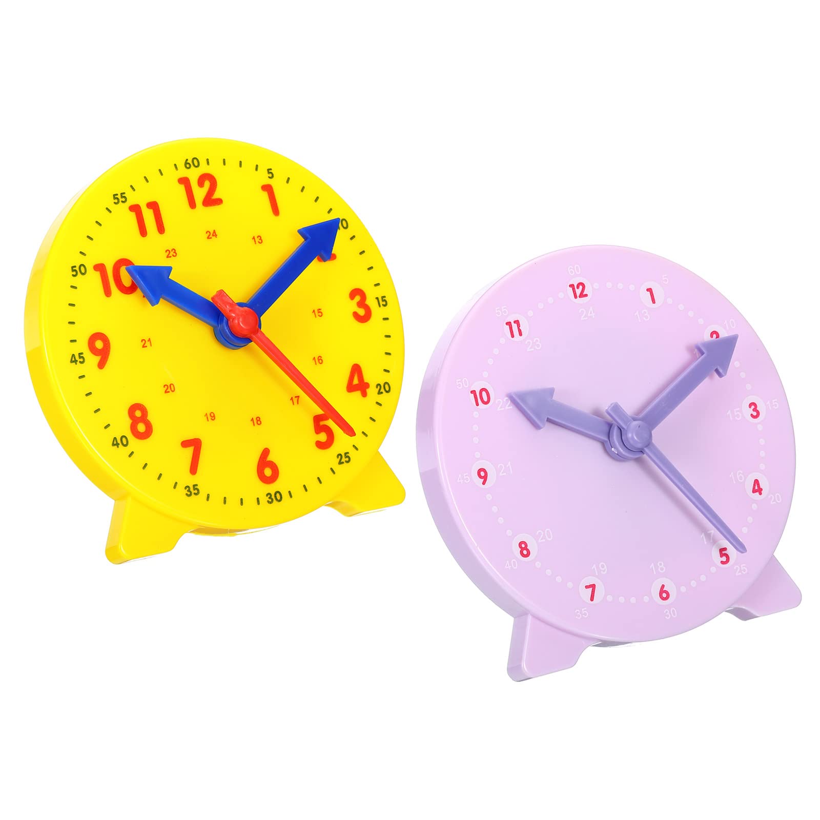 Amazon.com: PATIKIL 4 inch Teaching Clock, 2 Pack Learn Clock Learning ...