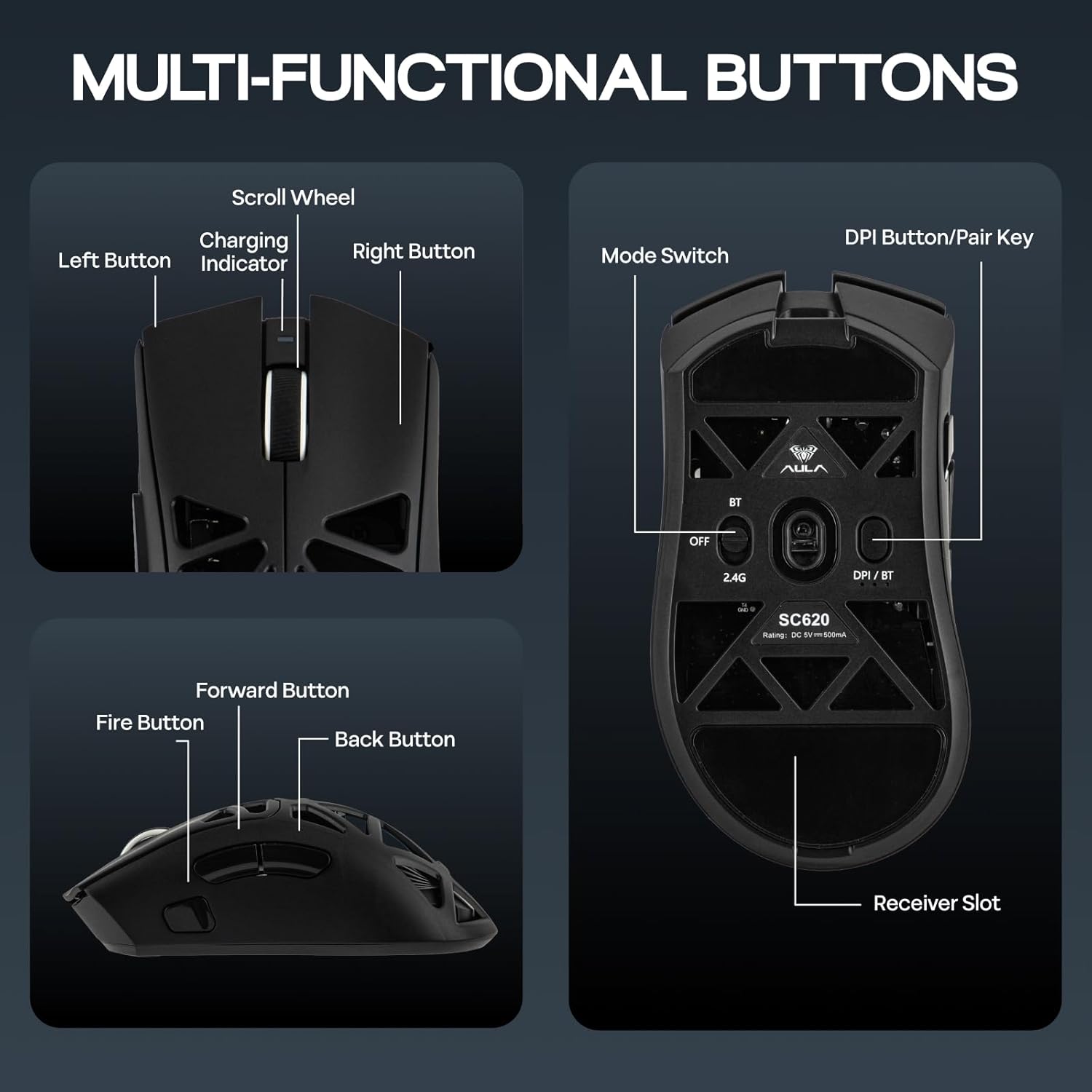 MechLands Aula SC620 Gaming Mouse User Manual