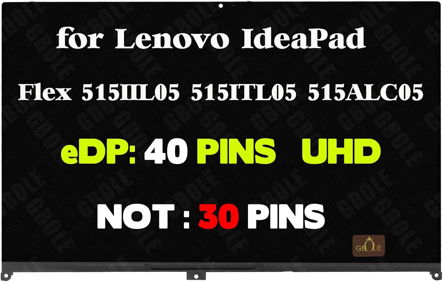 Amazon.com: GBOLE Screen for Lenovo IdeaPad Flex 5-15IIL05 5-15ITL05 5 ...