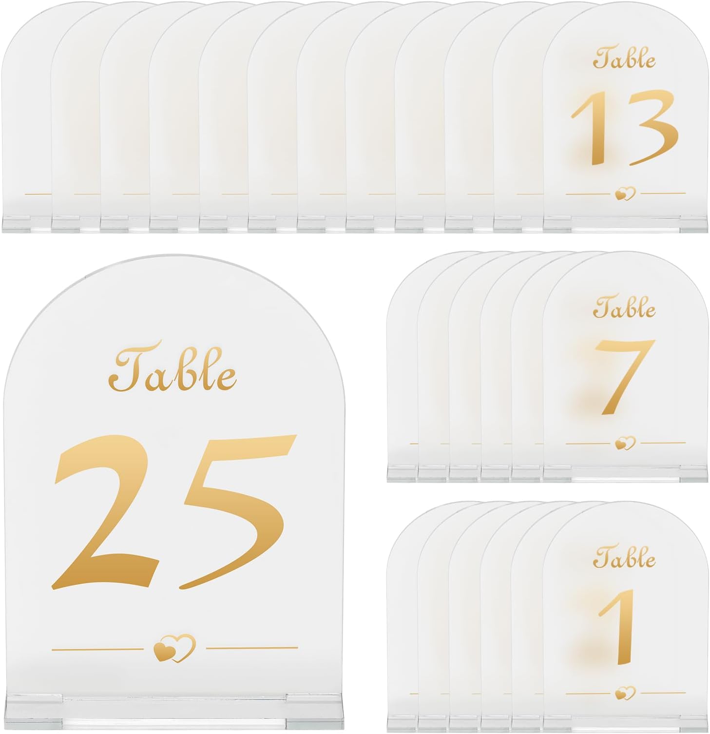 Amazon.com: Table Numbers 1-20 Red Acrylic Double Sided Table Numbers ...