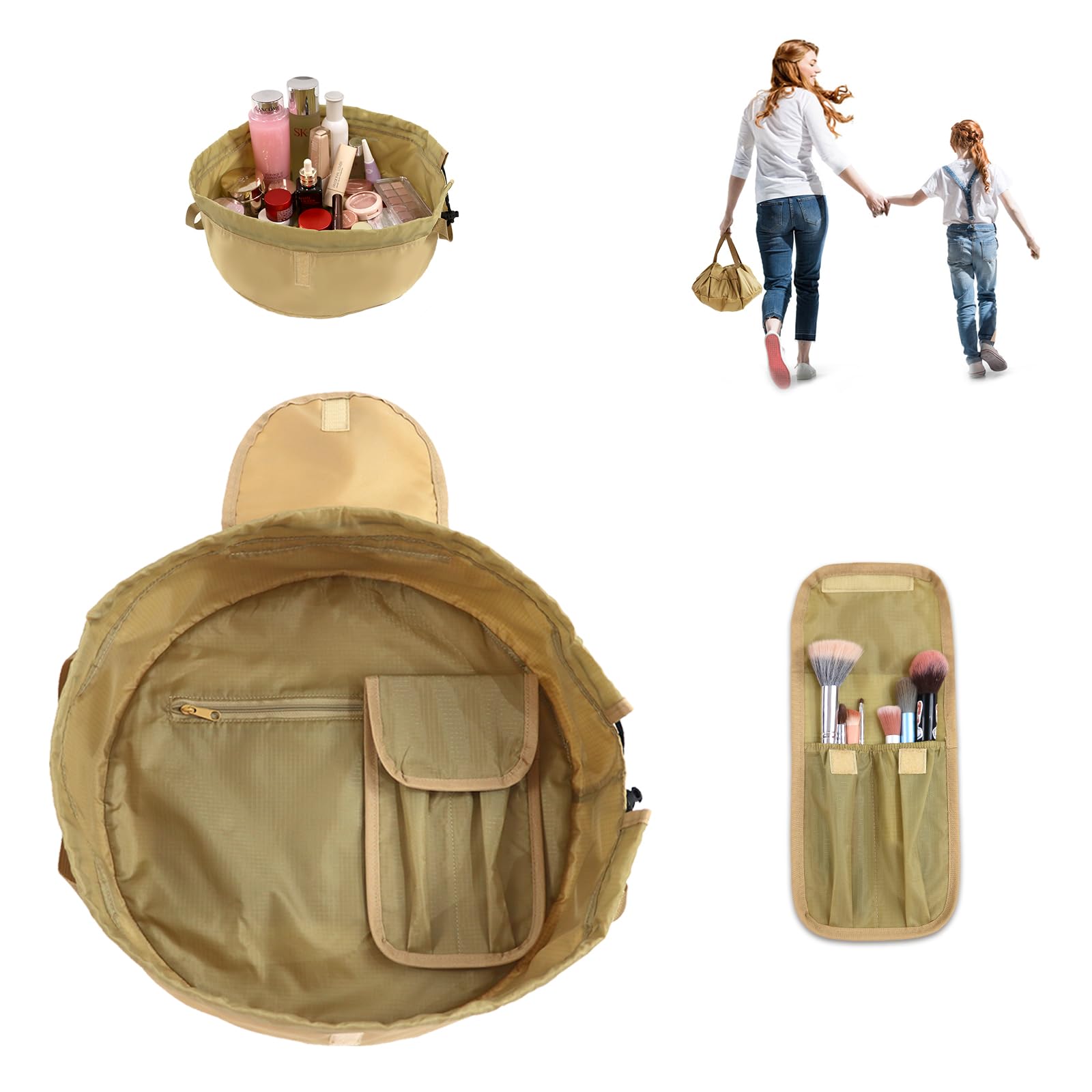 Amazon.com: SUMBABO Drawstring Cosmetic Bag for Women – Barrel Travel ...