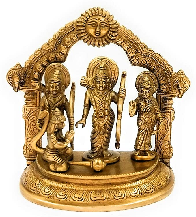 Buy PRANCHI Metals | Brass Ram Darbar Idol | Ram | Seta | Laxman ...