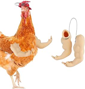 Amazon.com: 1 Pcs Chicken Toys Strong Muscle arms Funny Middle Finger ...