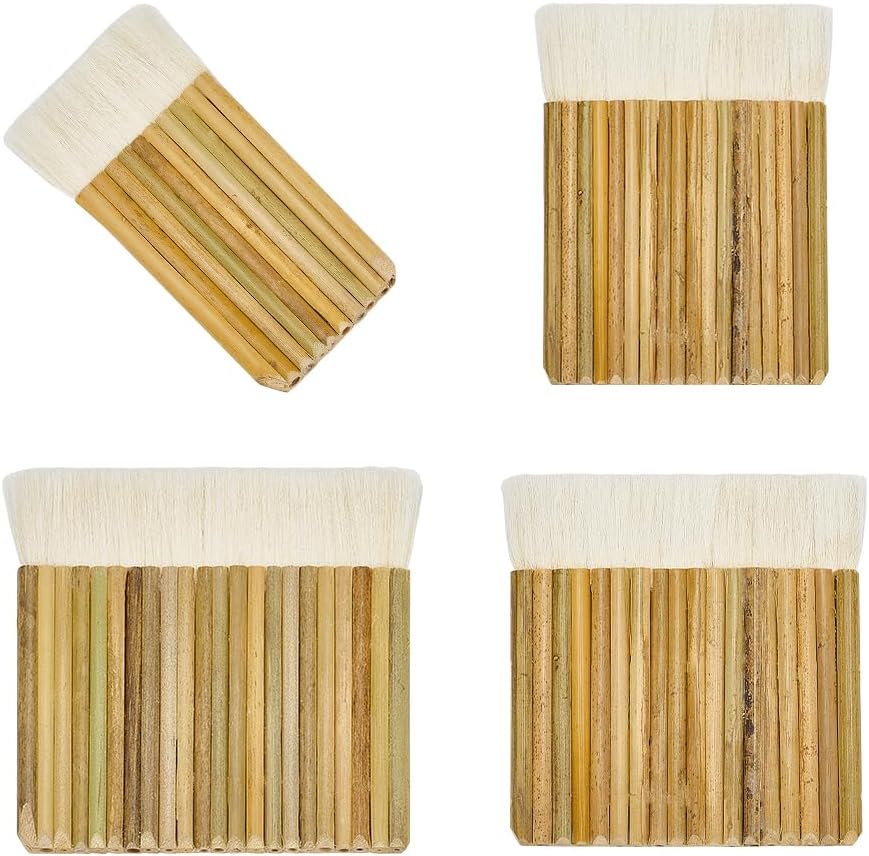 Amazon.com: PH PandaHall 4 Size Hake Watercolor Brushes Flat Hake ...