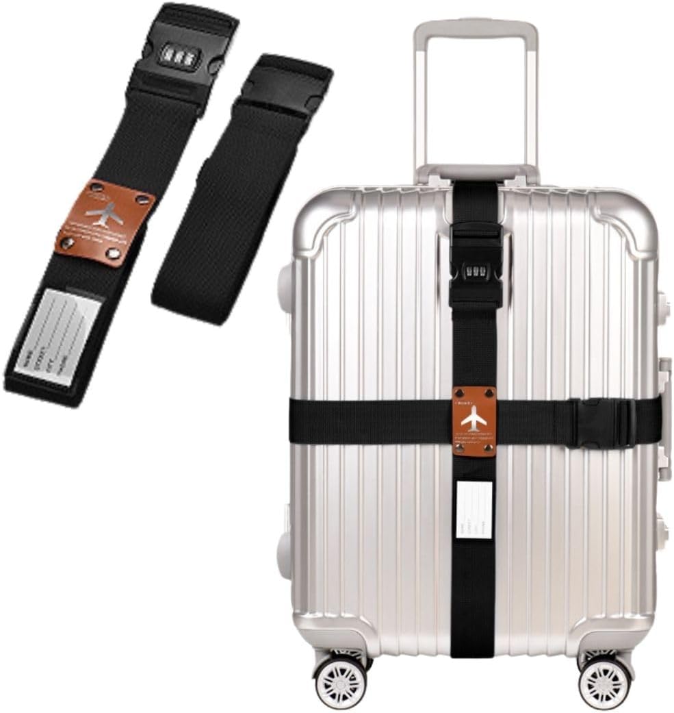 Amazon.co.jp: I'm so happy Suitcase Belt with Key, Cross-Shaped, Dial ...