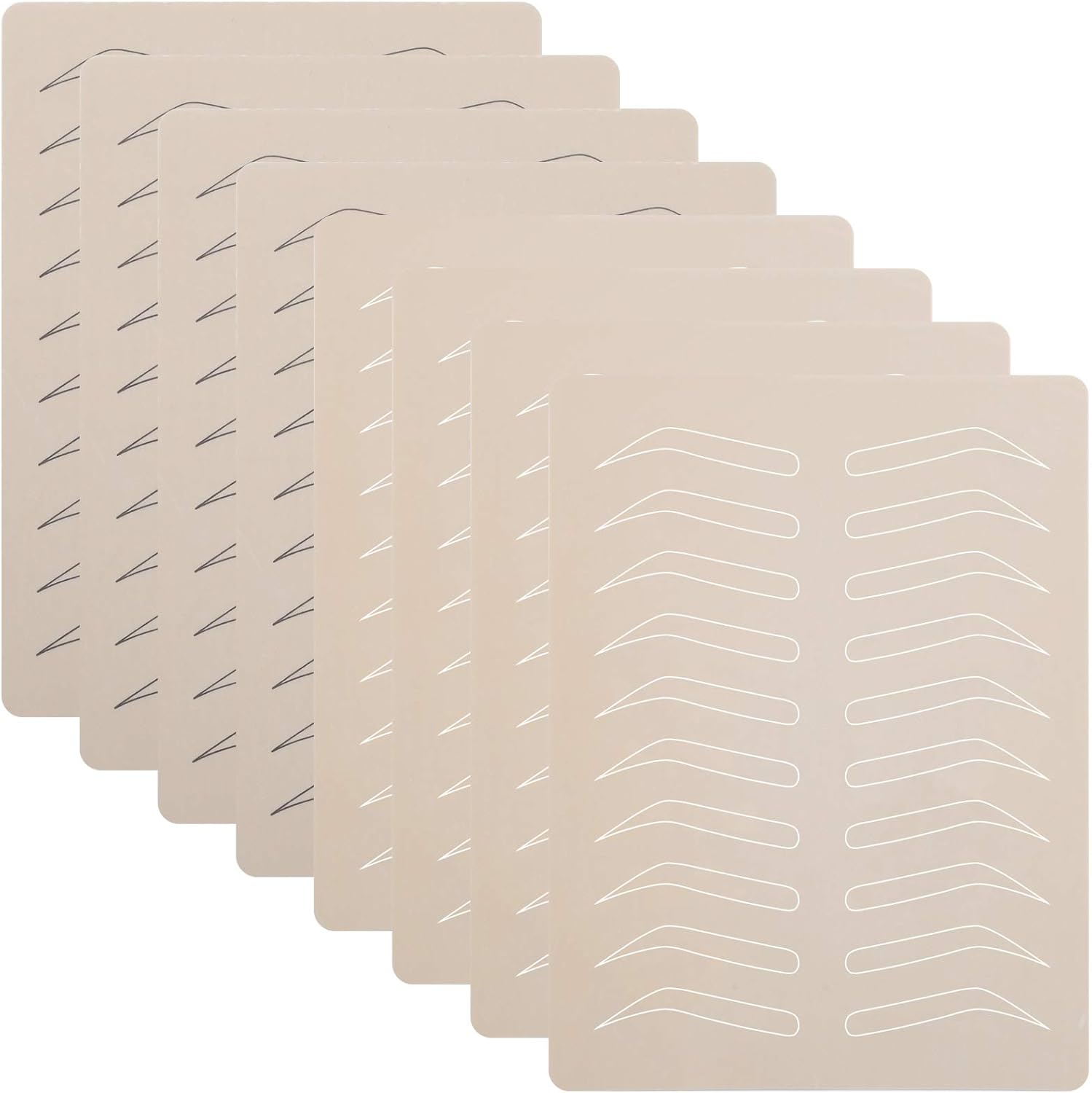 GOTH Perhk 8 Sheets Eyebrow Tattoo Skin Practice Double Sided Microblading Practice Skin No Ink ...