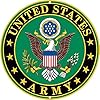 Amazon.com: Army Military Logo Aluminum Metal Sign -12 Inch Diameter U ...