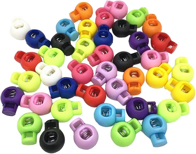 Amazon.com: HugeDE 50 Pcs Plastic Spring Cord Locks Ends Drawstring ...