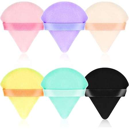 Amazon.com: 8PCS Velvet Triangle Powder Puff, Triangle Wedge Soft ...