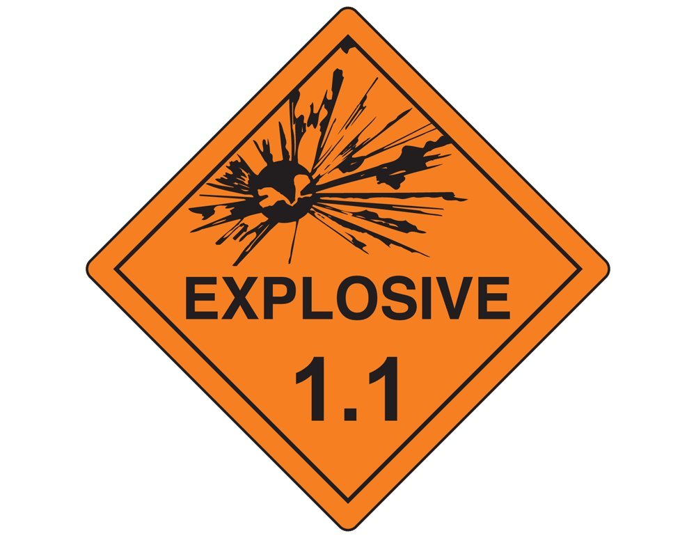 Explosive Sign In Black And White