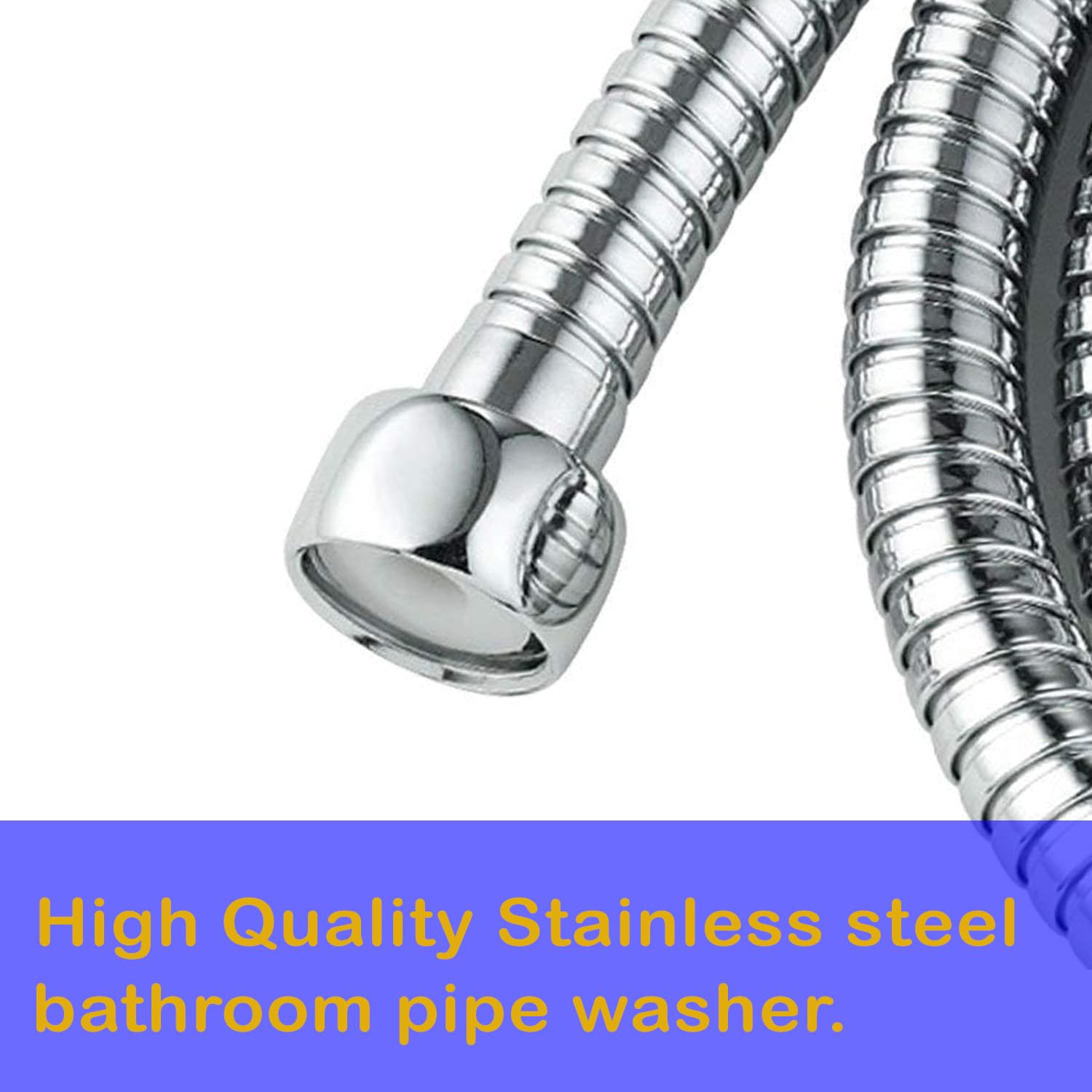 Stainless Steel Shower Hose, 1.5m Flexible Hose Replacement Pipe Leak ...
