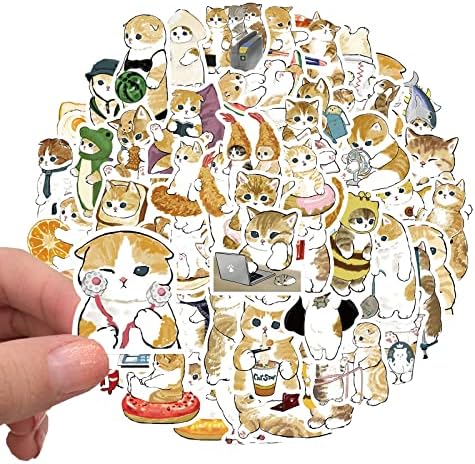 Amazon.com: Cat Stickers for Water Bottles, Cute Cat Aesthetic ...
