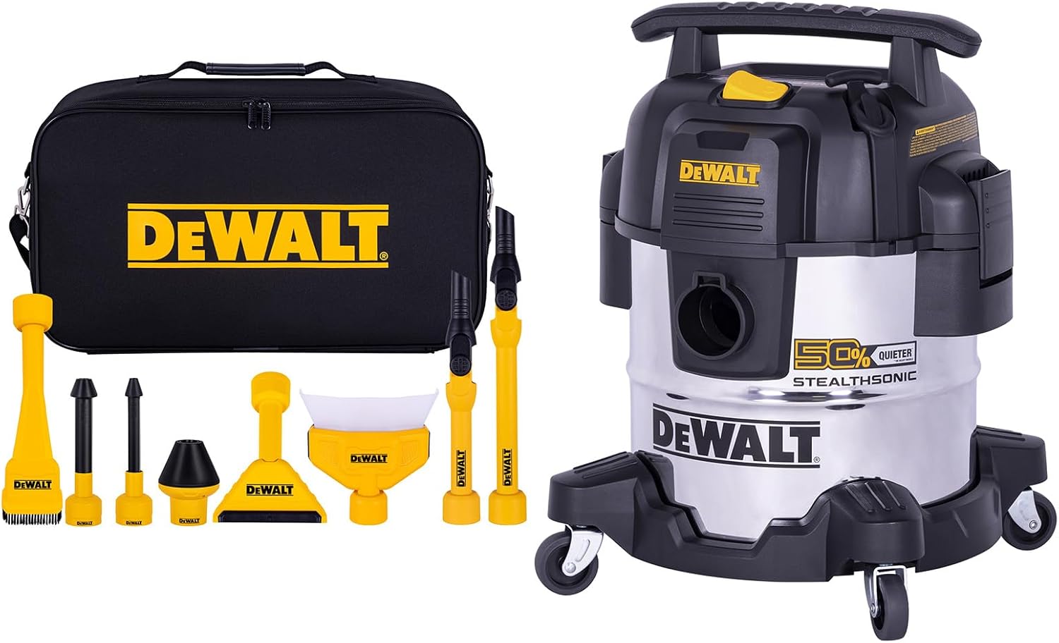 Amazon.com: DEWALT 5 Gallon STEALTHSONIC Shop Vacuum Wet and Dry, 3-in ...
